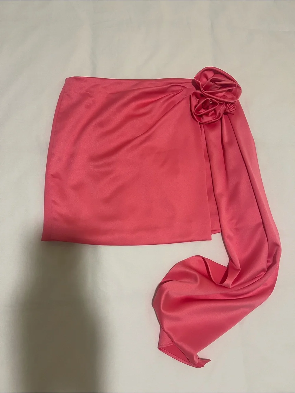 Gianni Bini | Skirts | Gianni Bini Hot Pink Satin Mini Skirt With ...